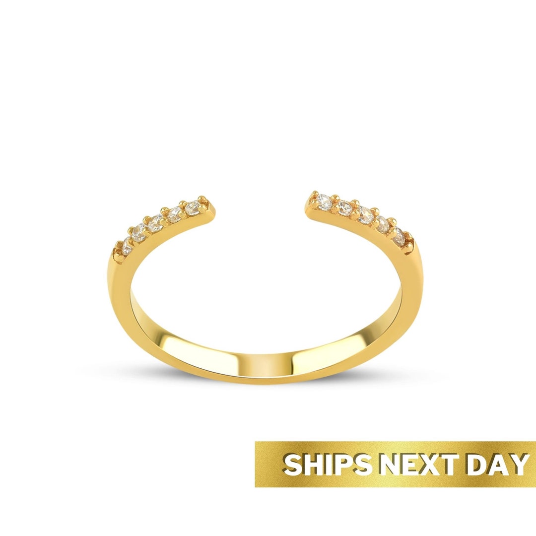 Twinkling Stacker Gold Filled Band, Stackable 24K Gold Filled Ring, 24K Gold Vermeil Ring ...