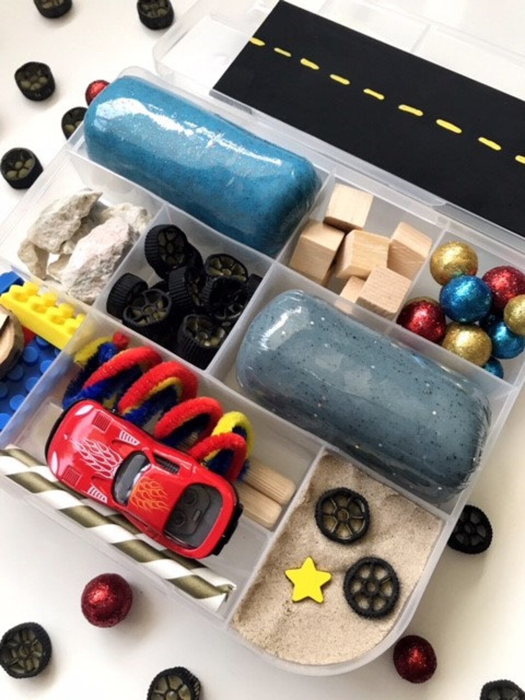 Race Car Sensory Playdough Kit: Kids Car Toy Gift - Etsy