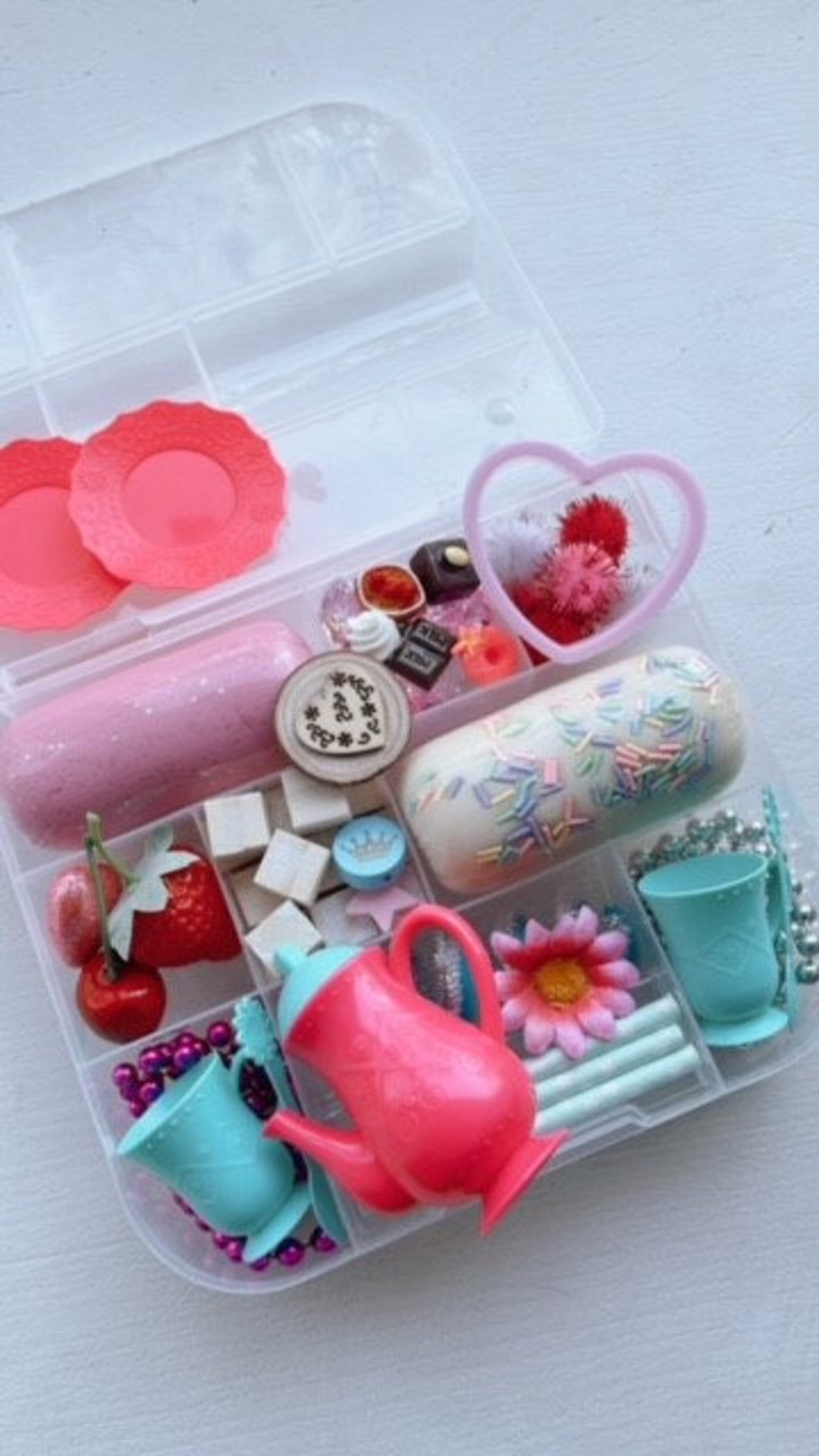 Tea Party Playdough Kit Tea Cups Saucers Teaspoon Sprinkles Sugar Cubes ...