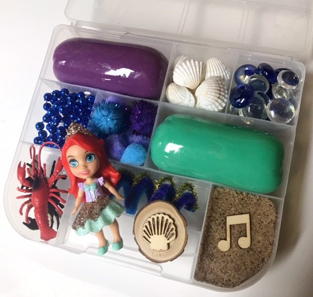 Ariel Playdough Kit the Little Mermaid Playdoh Homemade - Etsy