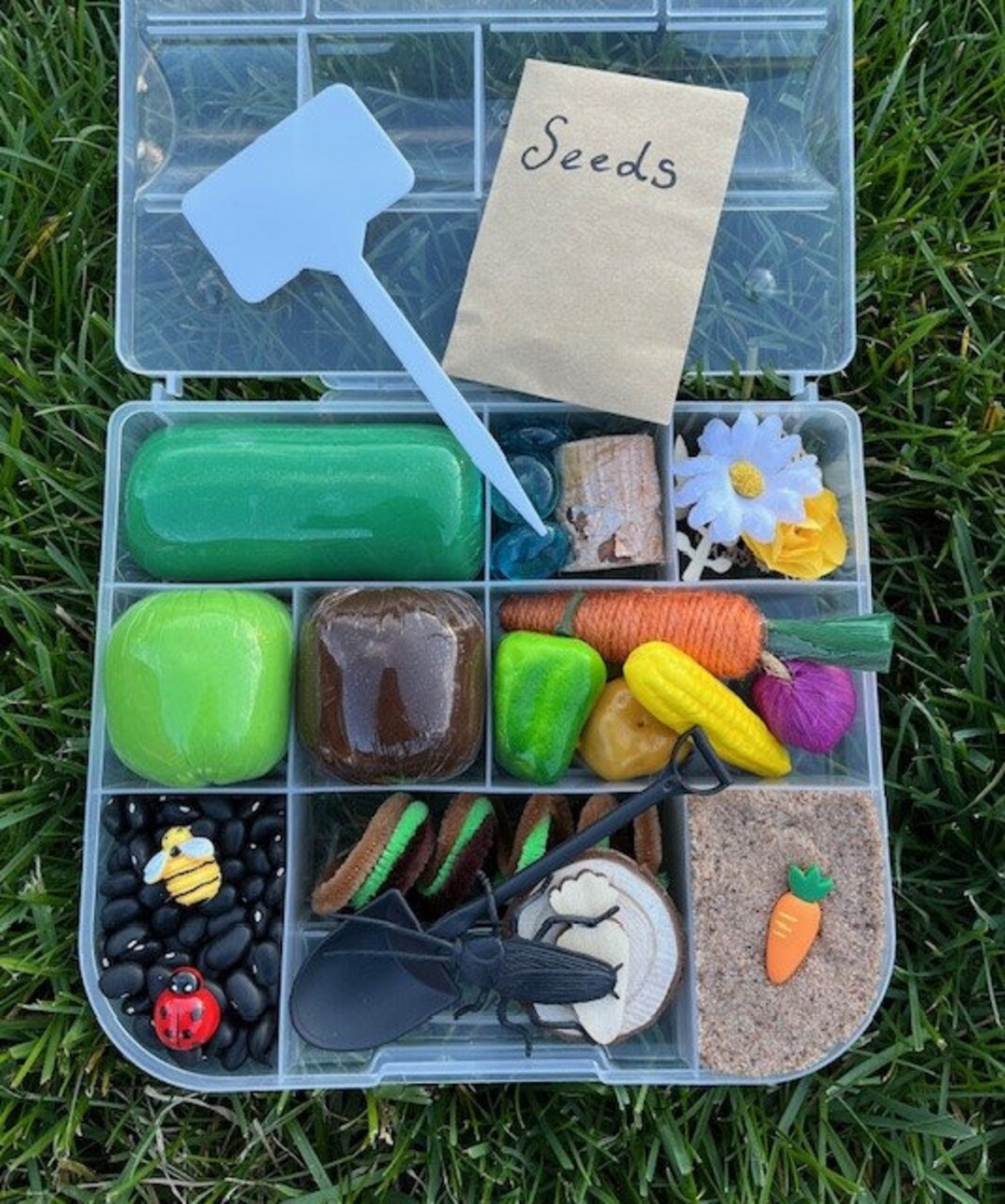 Veggie Garden Playdough Kit: Sensory Bin With Handmade Dough - Etsy Canada