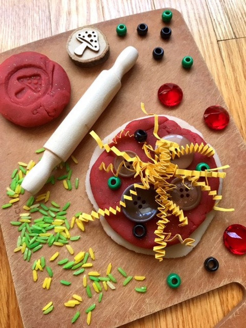 Pizza and Pasta Sensory Playdough Kit Homemade Playdough | Etsy