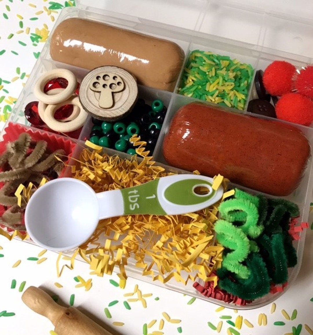 Pizza and Pasta Sensory Playdough Kit Homemade Playdough Kinetic Sand ...