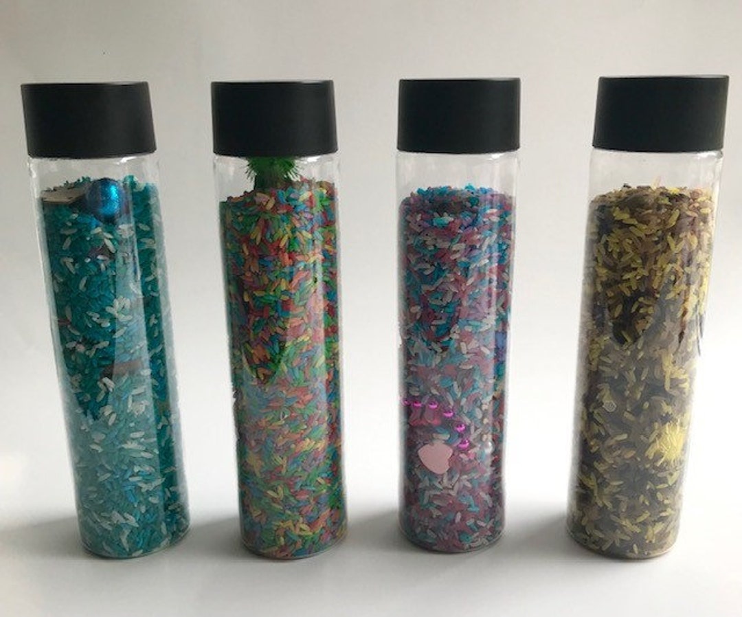 I Spy Eye Spy Sensory Bottle Sensory Rice Dyed Rice Loose Parts Calming ...