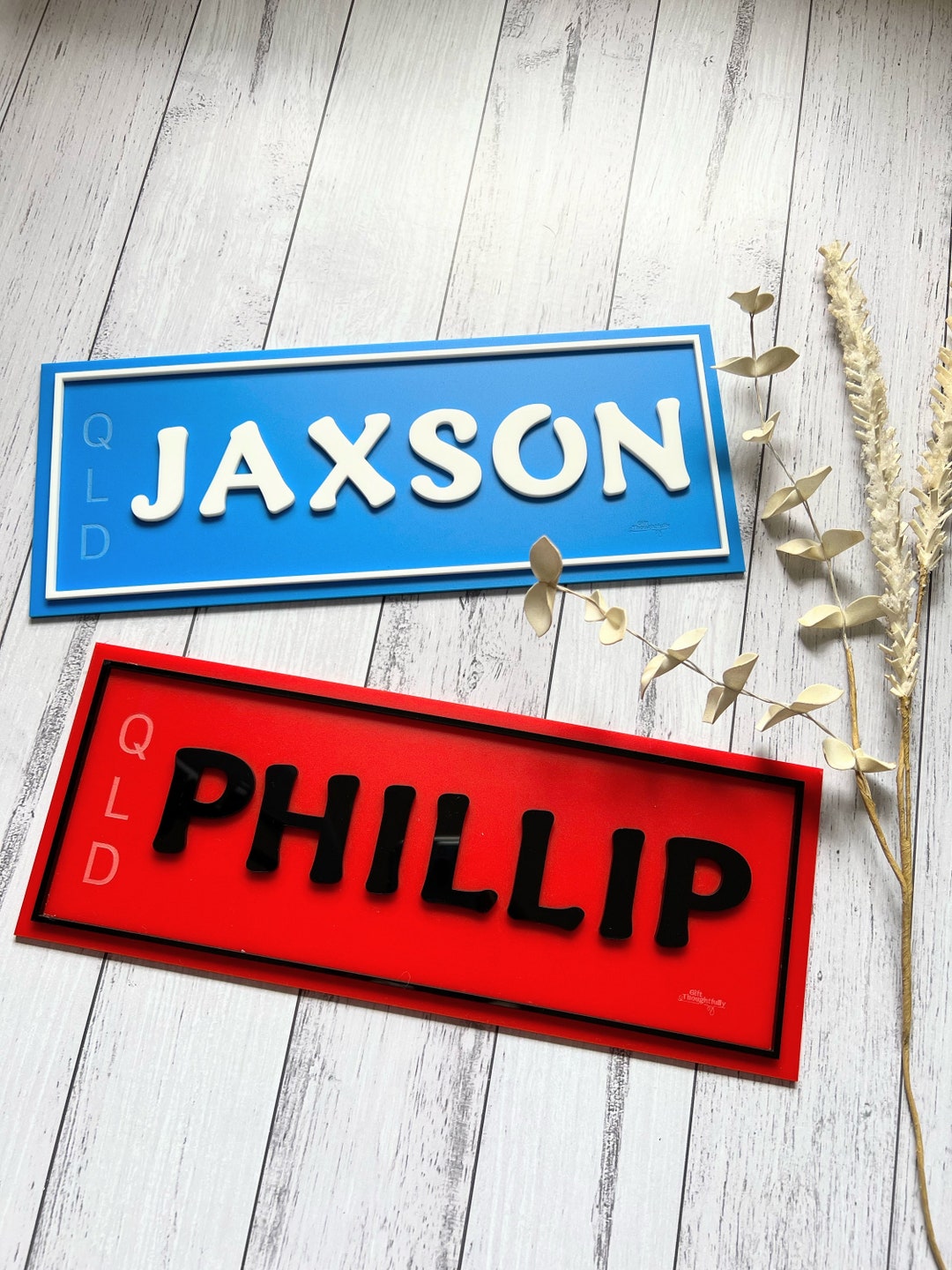 Acrylic Name Plate Photo Props Home Decor Birthday - Etsy