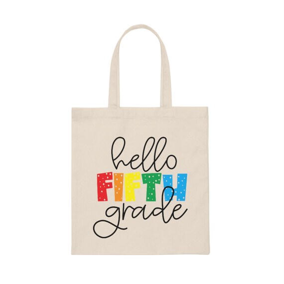 Hello Fifth Grade Tote Bag Welcome Back to School Funny - Etsy