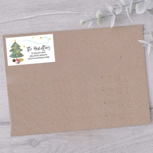 Custom Christmas Return Address Labels, Holiday Return Labels ...
