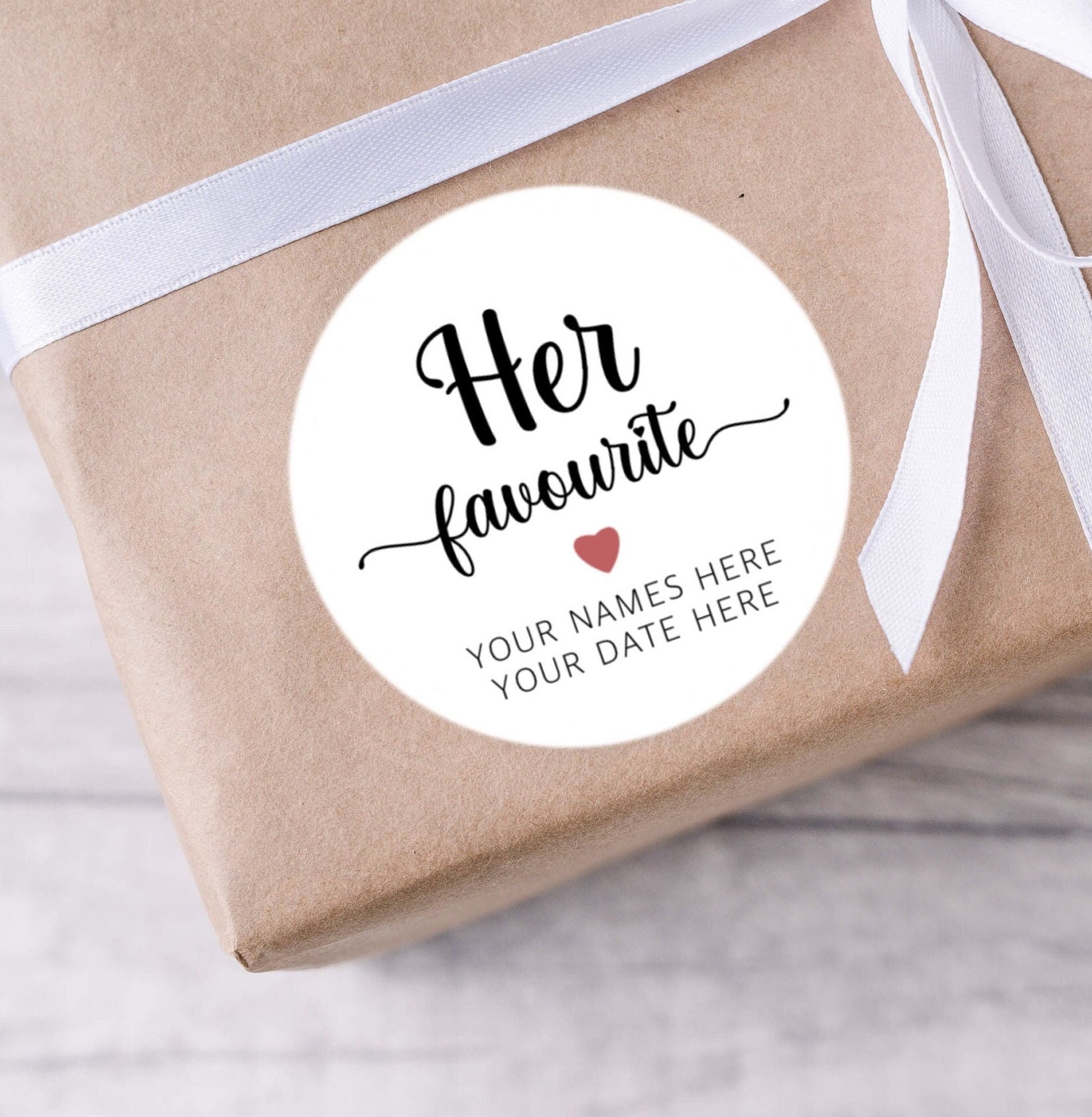 Our | Her | His Favourite Thank You Personalised Wedding Stickers ...
