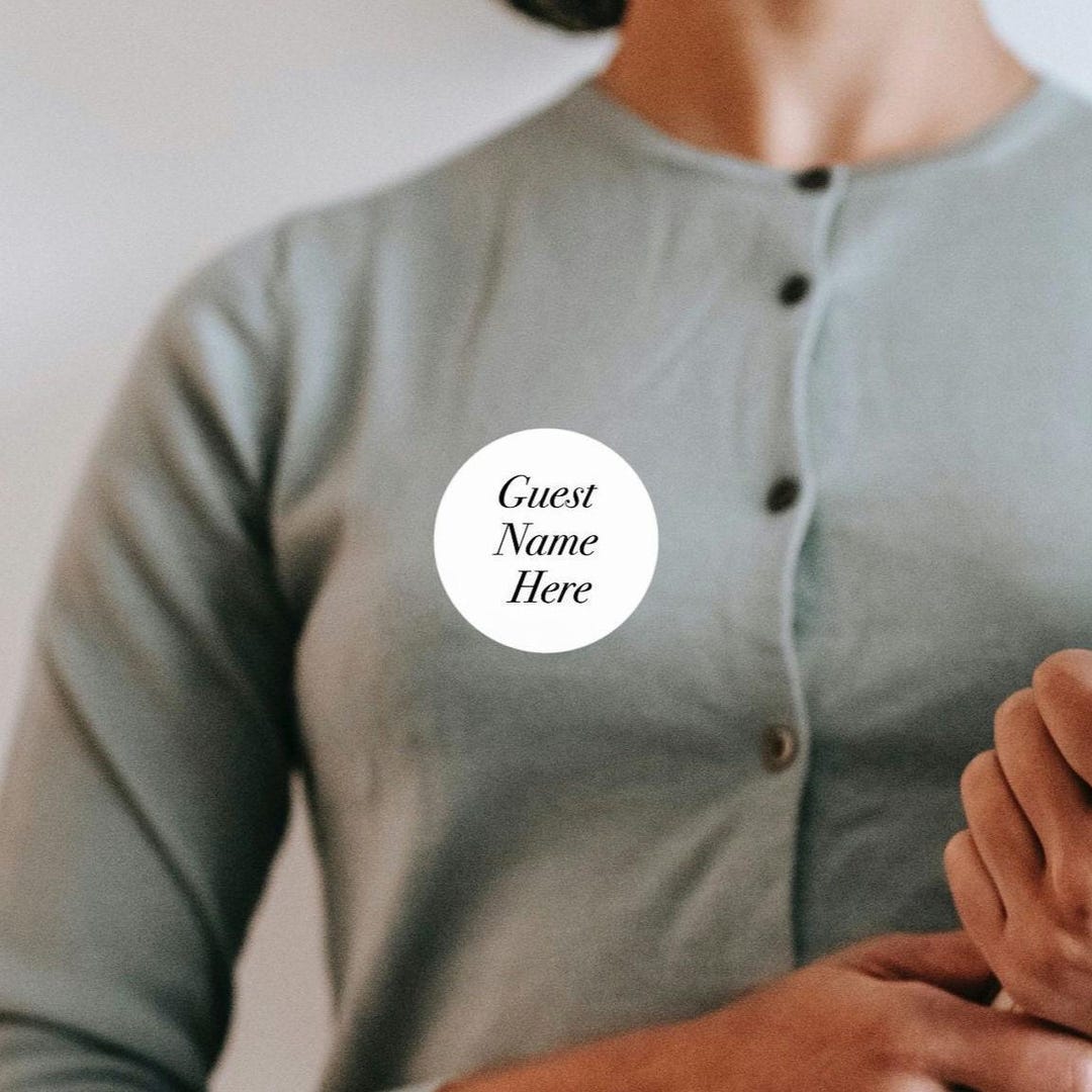 Custom Guest Name Stickers, Name Tags Sticker, Conference Name Tags ...