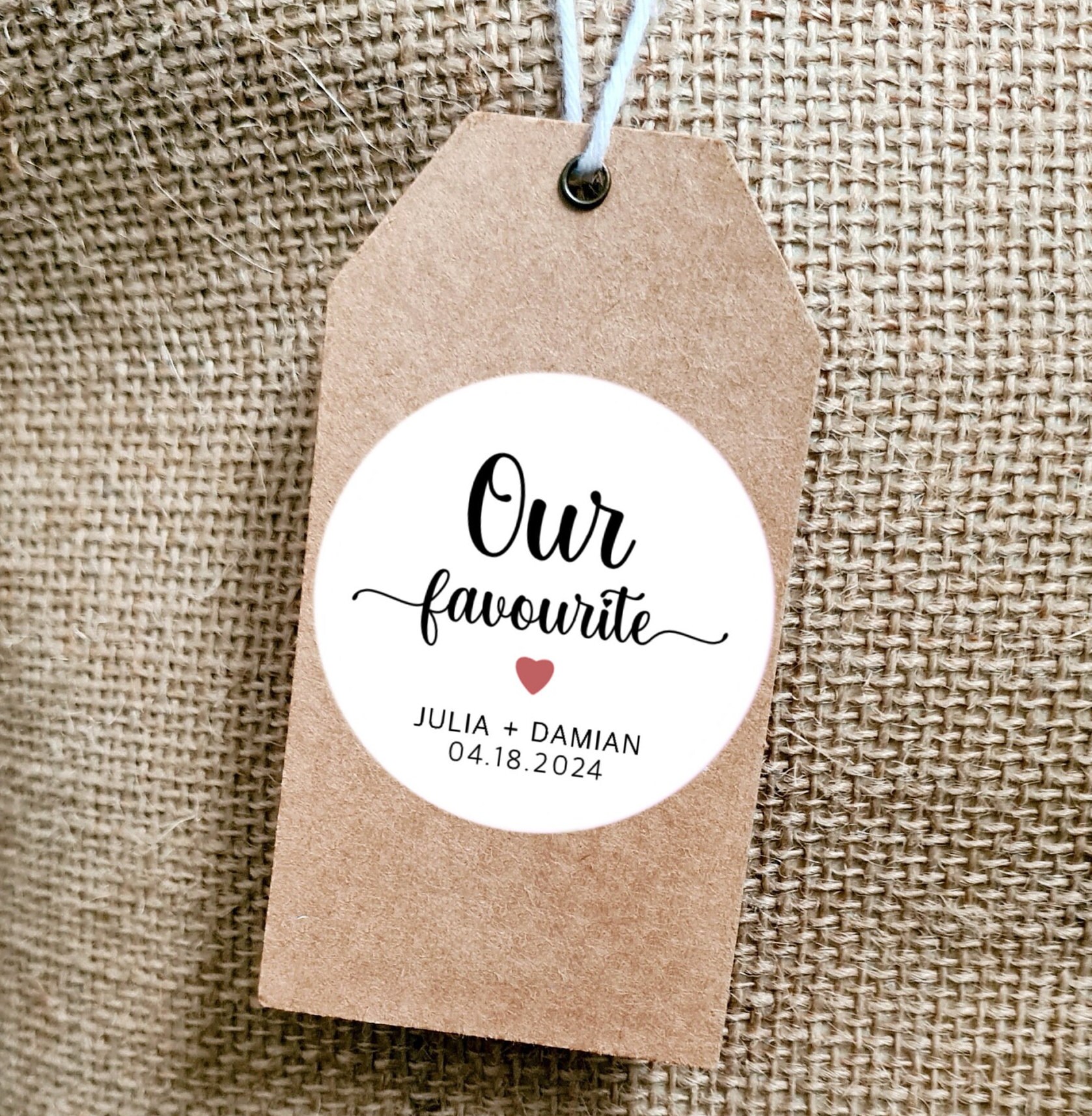 Our | Her | His Favourite Thank You Personalised Wedding Stickers ...