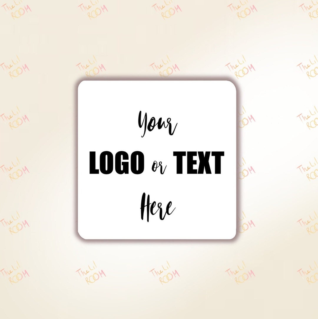 50 X 50 Mm Square Custom Stickers, Custom Text Stickers, Small Business ...