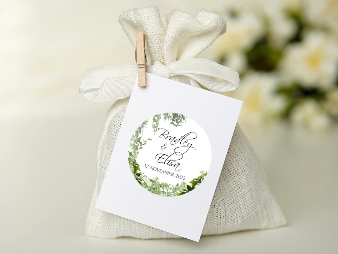 Personalised Couple Name Wedding Thank You Stickers, Bride Groom Name ...