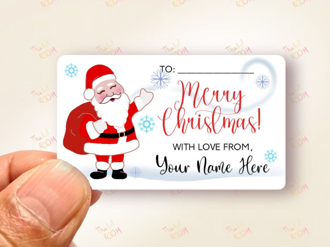 Santa Christmas Stickers, Merry Christmas Gift Sticker, Gift Wrapping ...