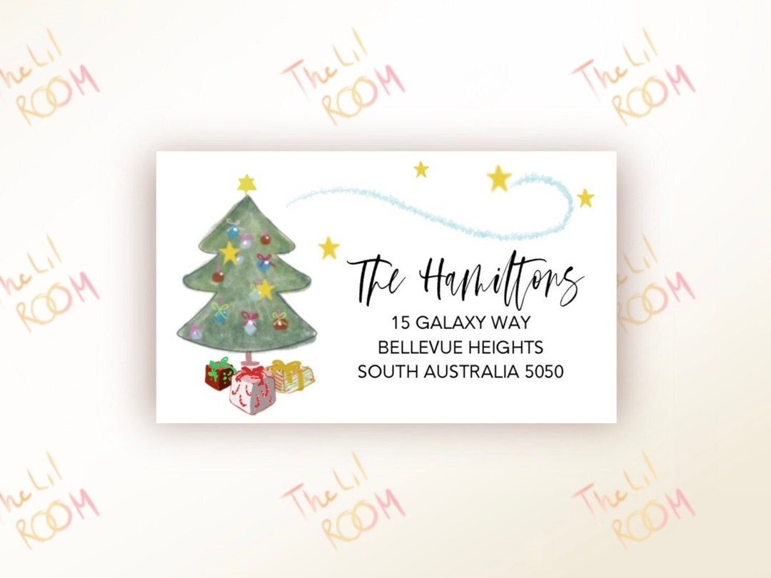 Custom Christmas Return Address Labels Holiday Return Labels - Etsy