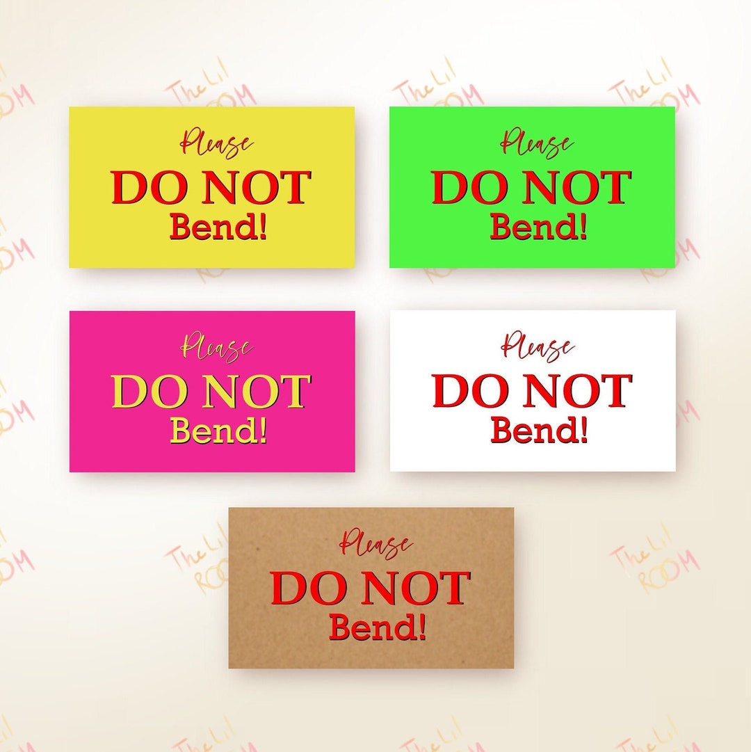 Please Do Not Bend Labels, Small Business Packing Stickers, Etsy Shop ...