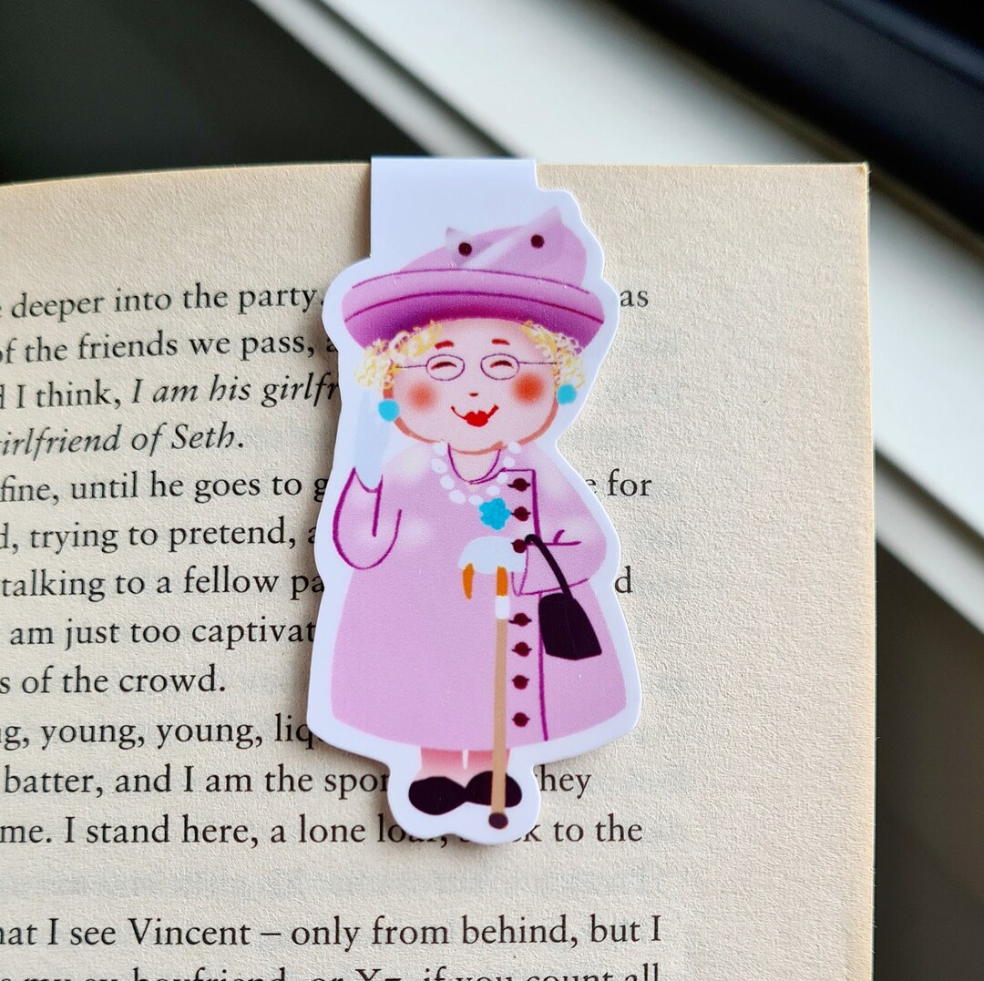 Queen Elizabeth Bookmark, Pink Dress, Magnetic Bookmark, Gifts for ...