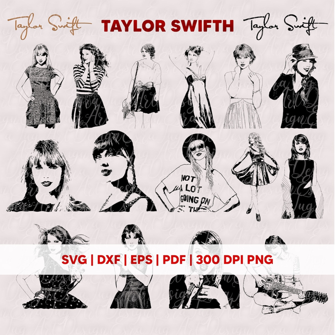 Taylor Swift SVG Bundle, Taylor Swift Png, Swiftie Merch Gift, Taylor ...