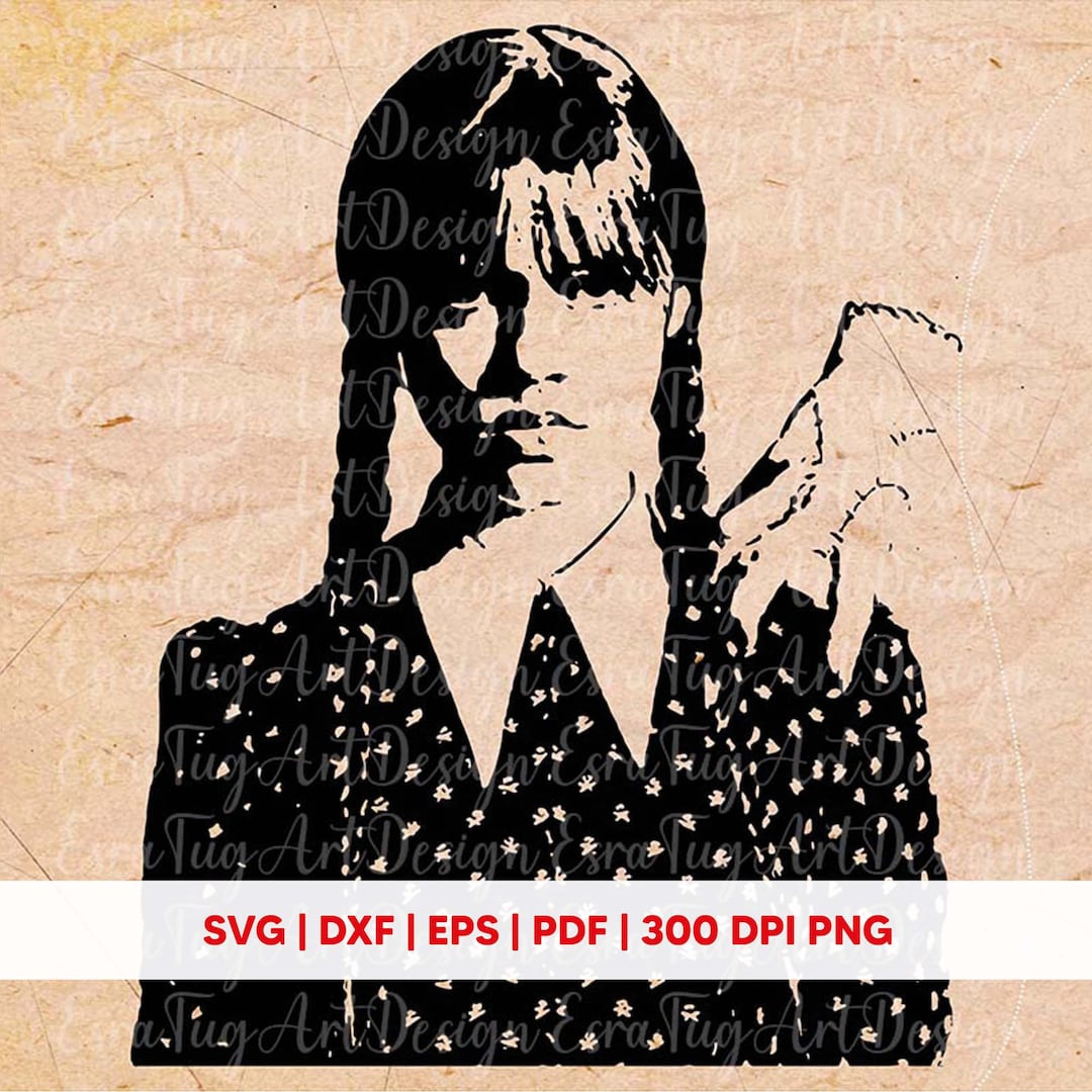 Wednesday Addams SVG , Wednesday Girl With Umbrella, the Addams Family ...