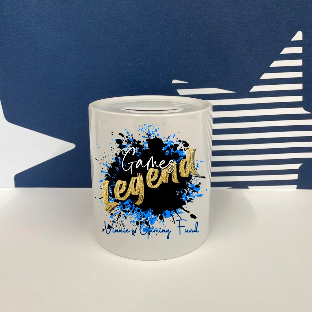 Games Legend Personalised Ceramic Money Jar - Gamer Money Box - Etsy