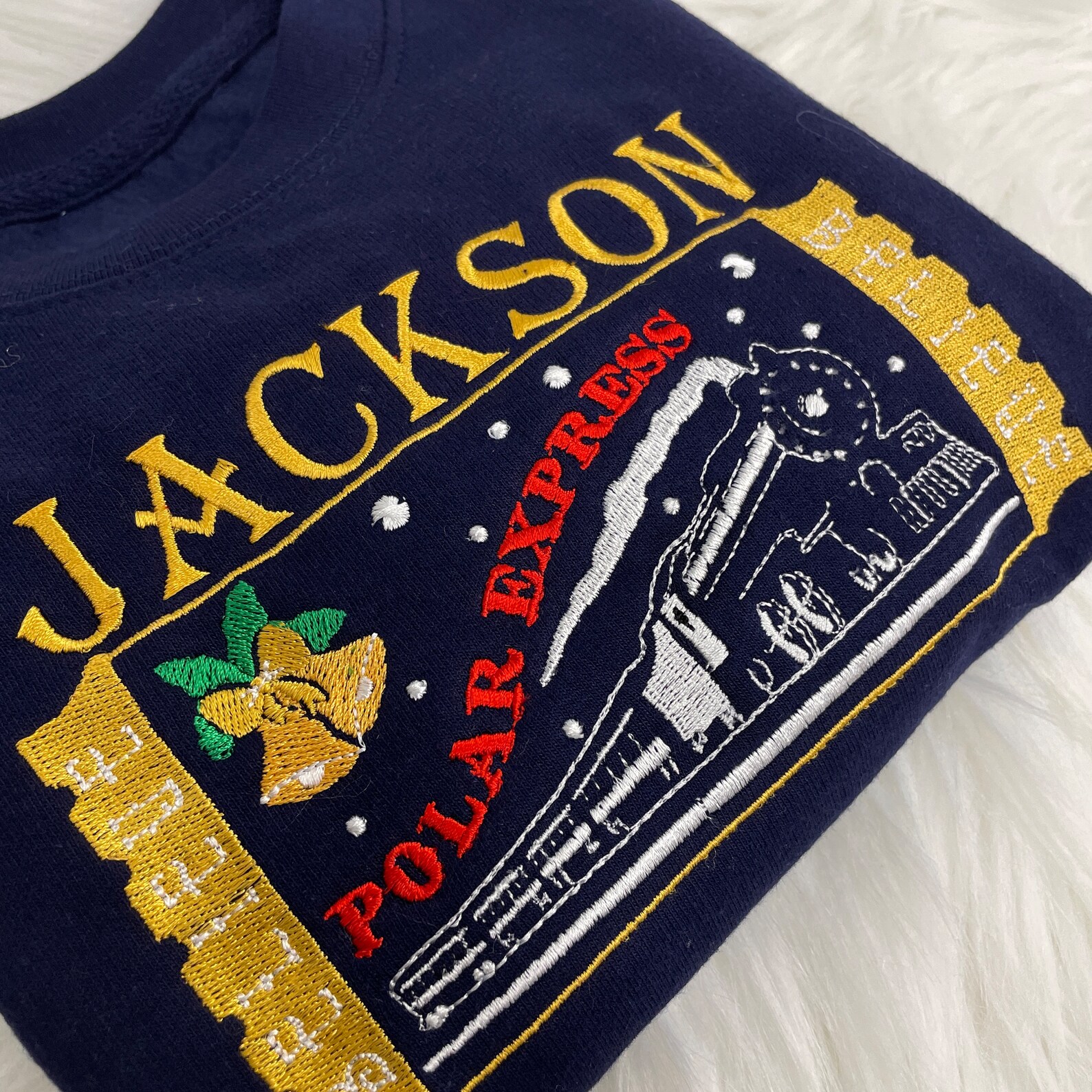 Polar Express Personalised Children's & Adults Winter Sweater ...