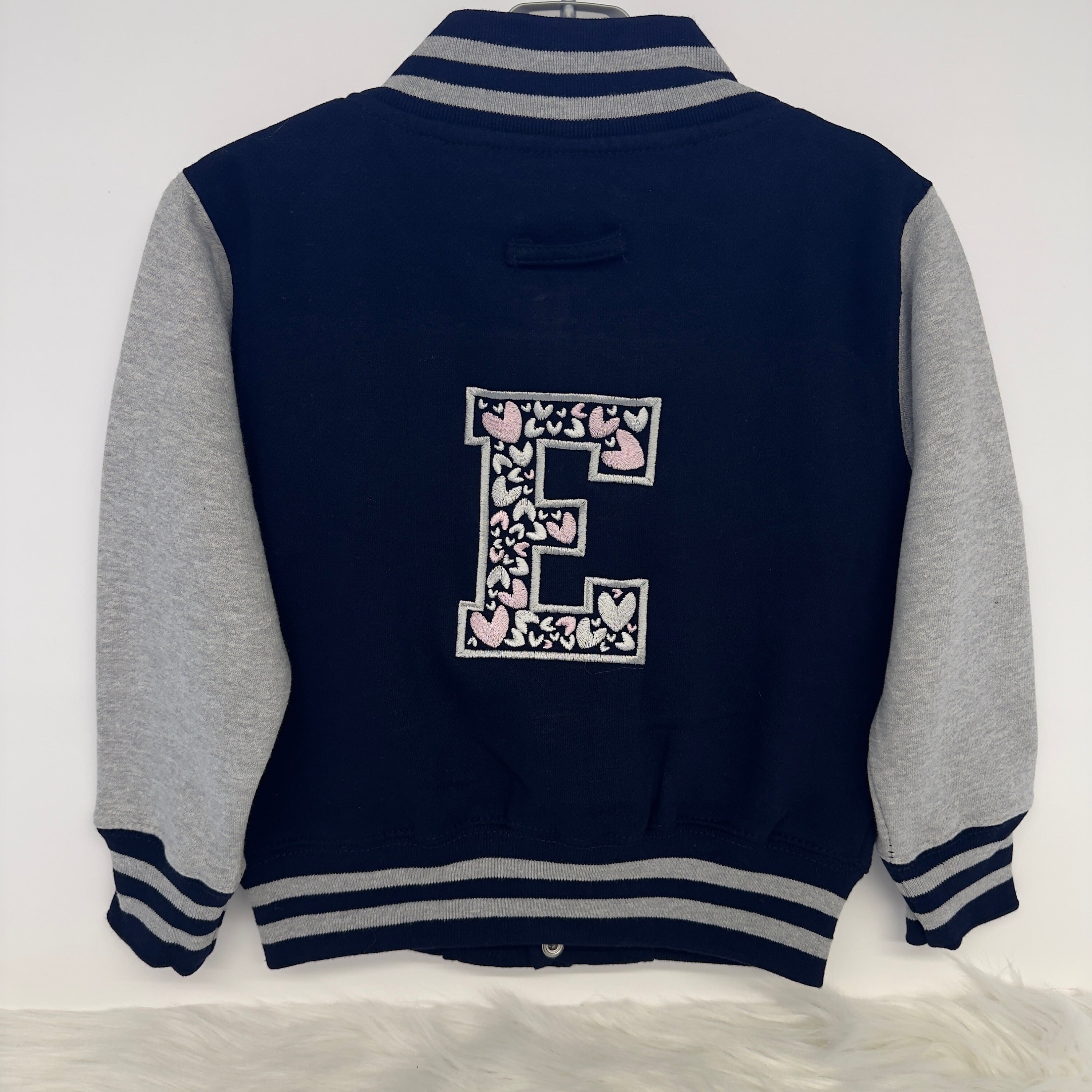 Personalised Girls Varsity Jacket With Initial and Heart Design | Kids ...