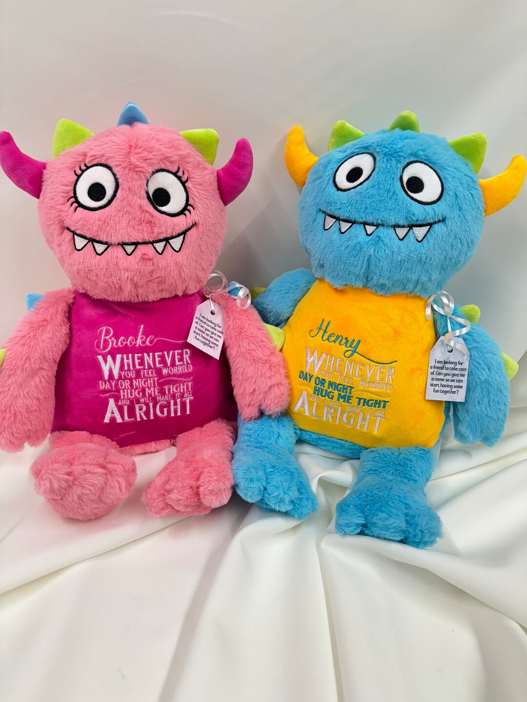 Children’s Worry Monster. Embroidered Personalised Plush Teddy ...