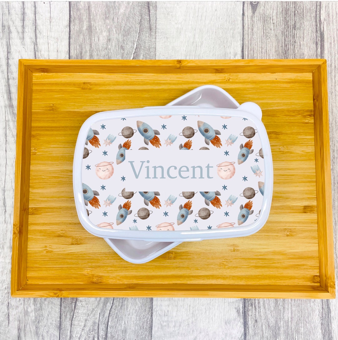 Space Rockets Personalised Lunch Box - Etsy
