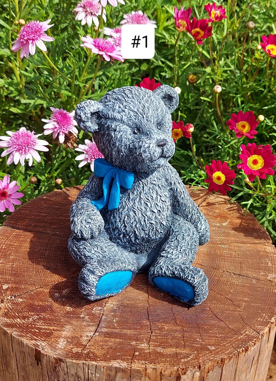 Memorial - Garden - Home Stone Teddy Bear Ornament - Etsy
