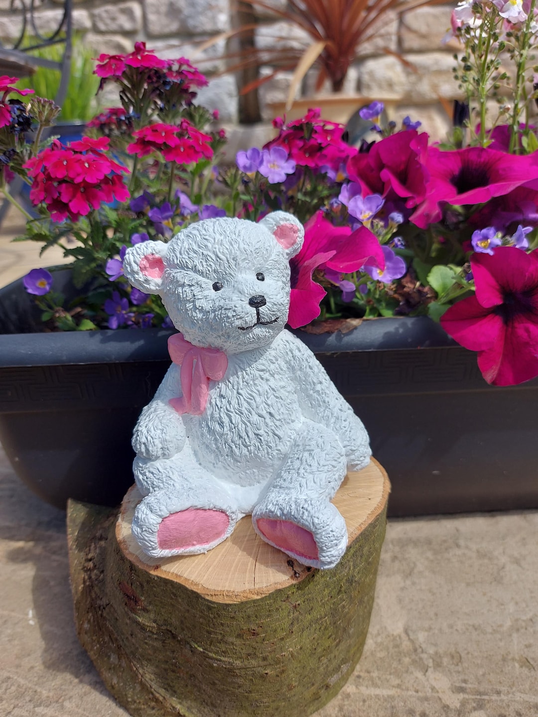 Memorial - Garden - Home Stone Teddy Bear Ornament - Etsy