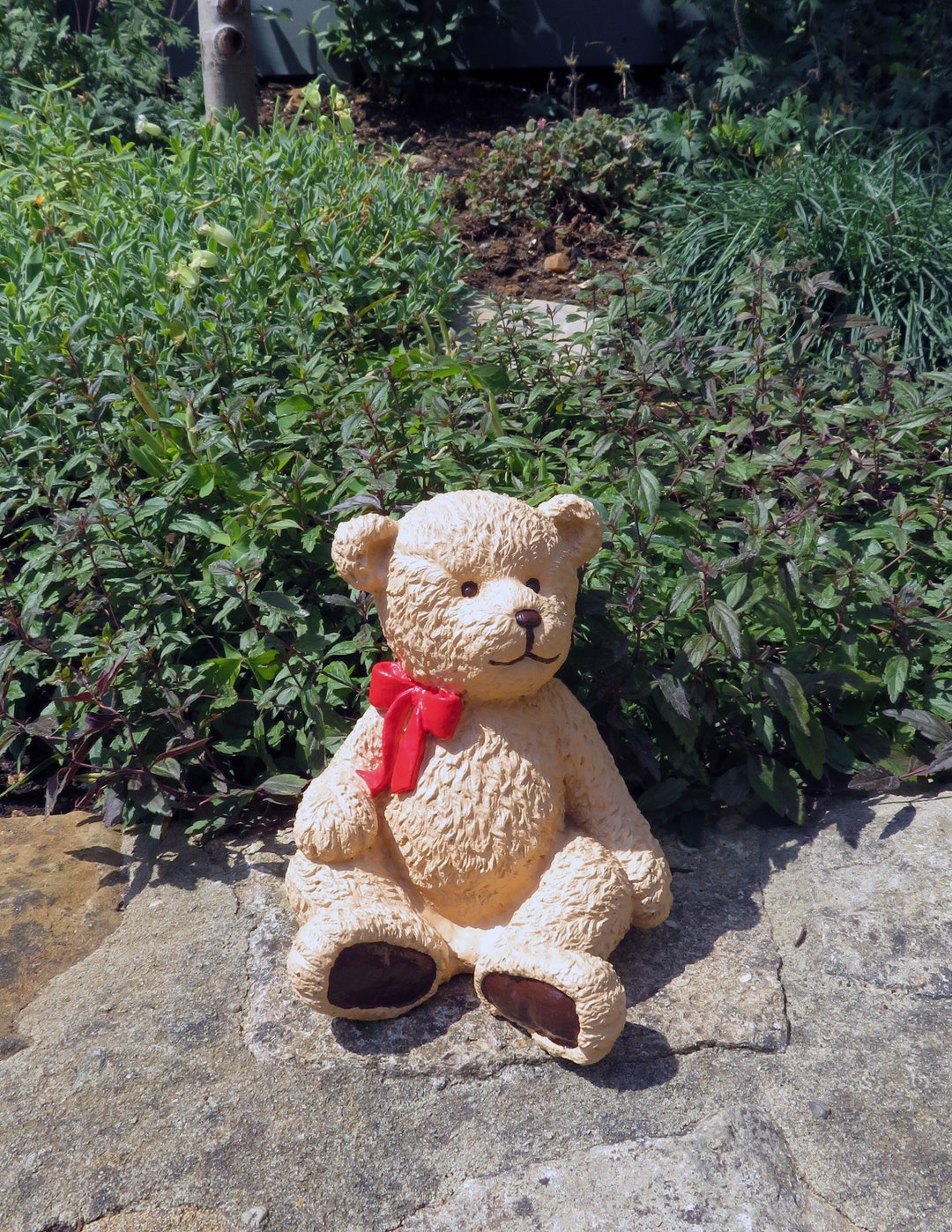 Memorial Garden Home Stone Teddy Bear Ornament - Etsy
