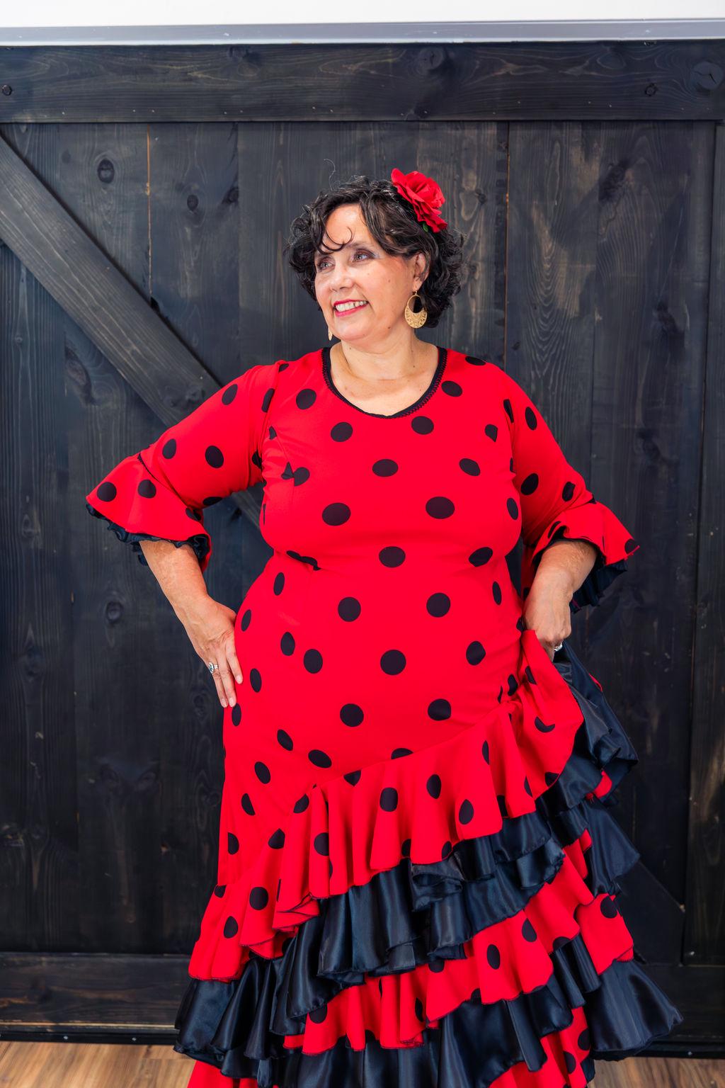 Fabulous Plus Sized Flamenco Dress in Red or Yellow Polka Dot - Etsy