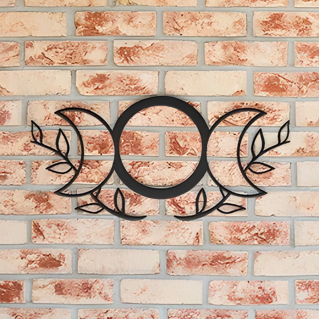 Wiccan Pagan Triple Moon Goddess, Earthy Hecate Metal Art Sign ...