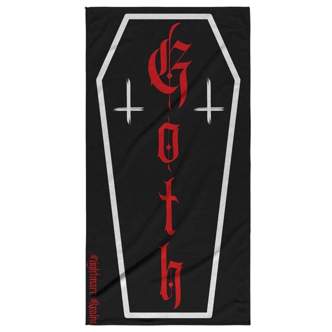 Gothic Beach Towel, Pool Towel, Halloween Towel, Goth Summer, Gothic ...