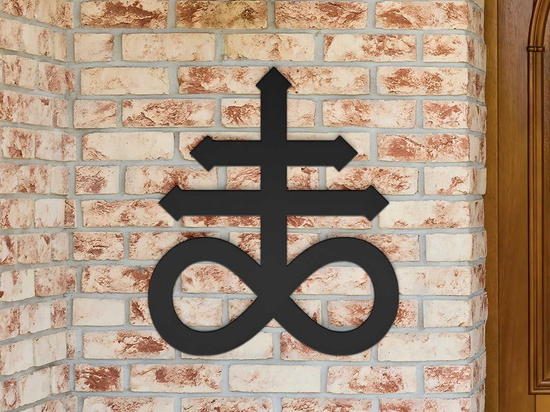 Leviathan Cross Occult Pagan Wiccan Metal Art Sign, Satanic Wall Decor ...