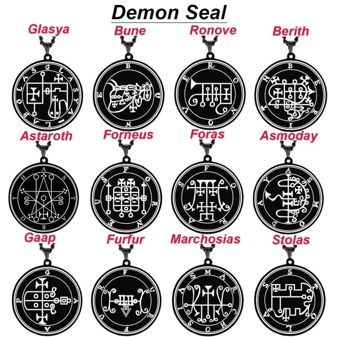 Demon Sigil Ars Goetia Seal Pendant Necklace Satanic - Etsy