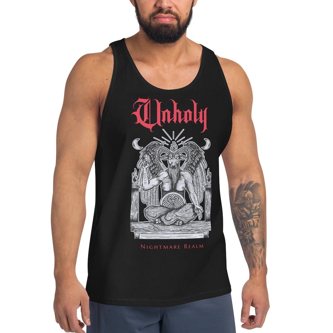 Satanic Baphomet Unholy Tank Top, Occult Tank Top, Satan Goth Tank Top ...