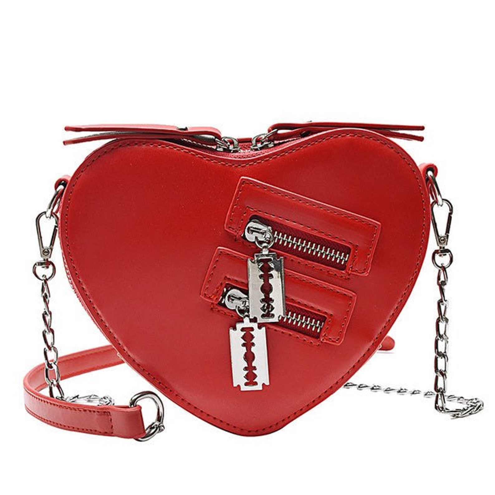 Gothic Heart Razor Blade Grunge Punk Emo Purse - Etsy