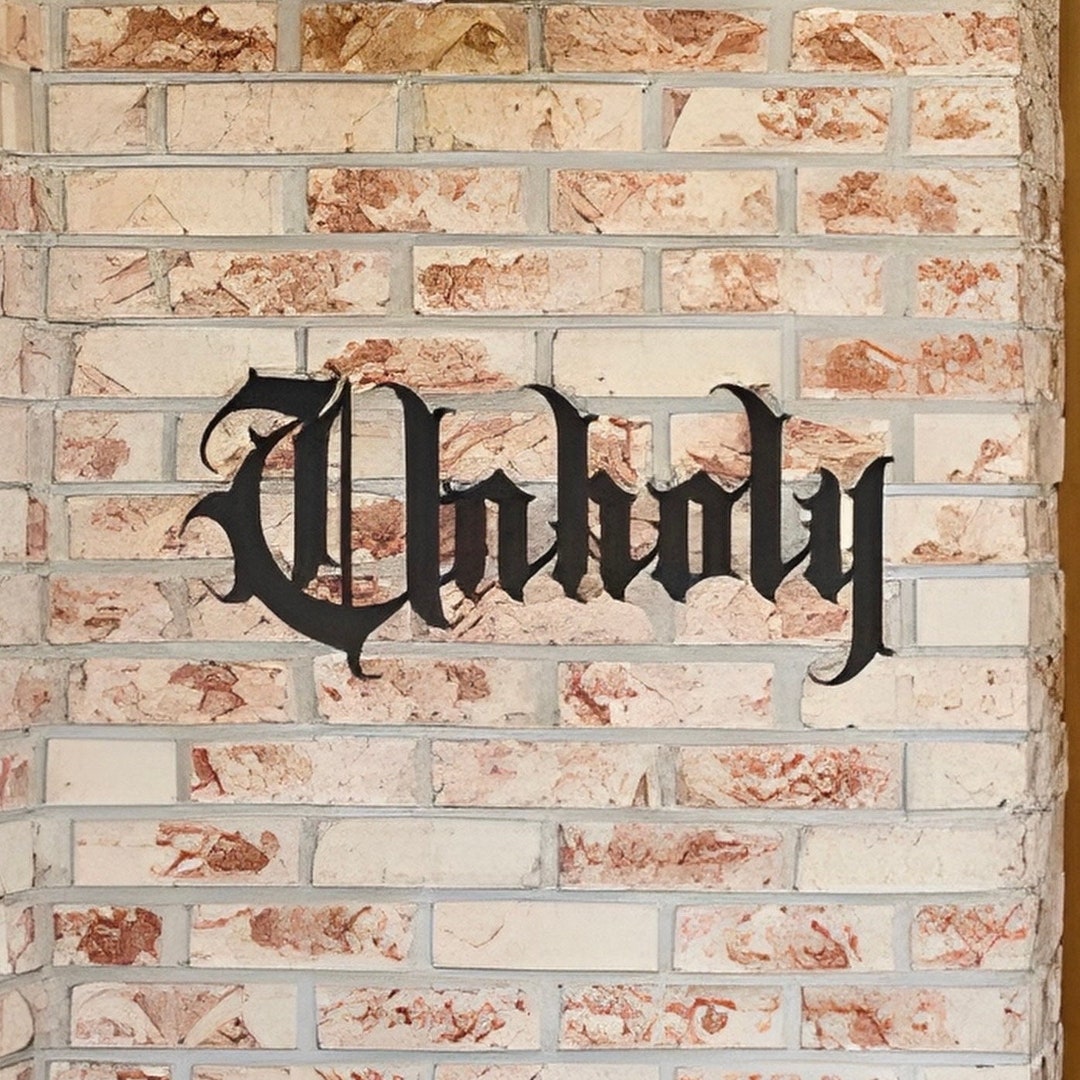 Unholy, Gothic Wall Decor, Gothic Home Decor, Goth Room Decor ...