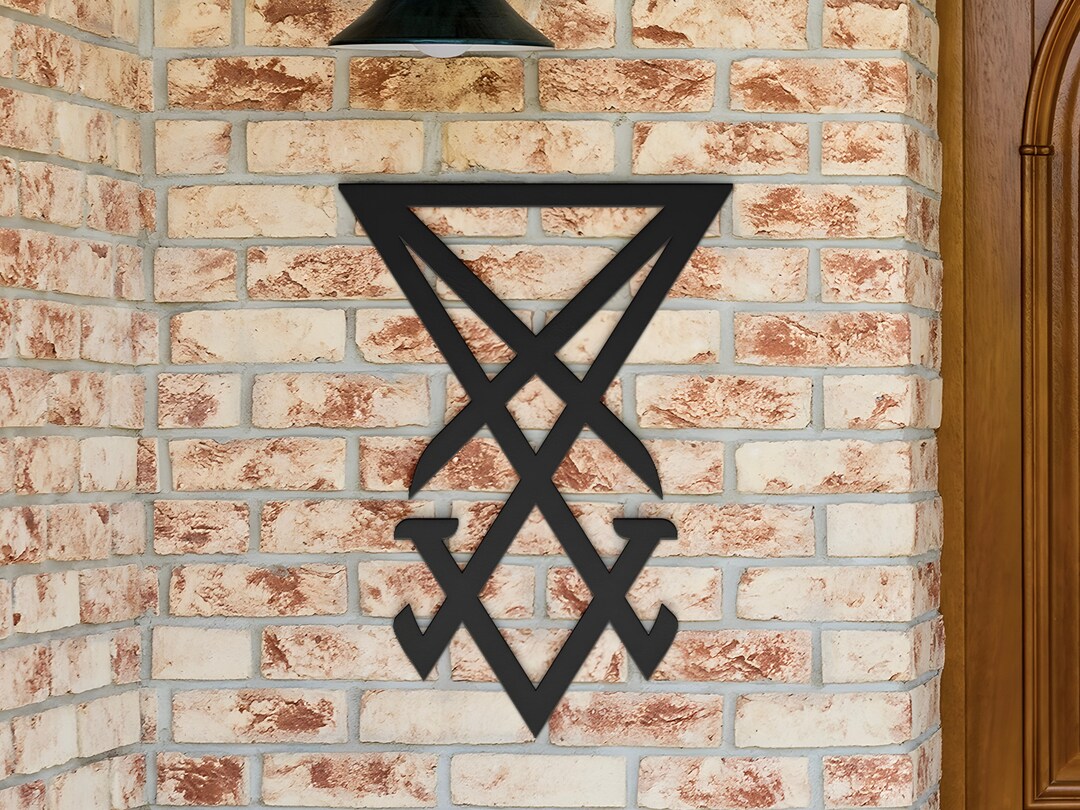 Lucifer Sigil Wiccan Pagan Wall Art Metal Sign, Occult Wall Decor ...
