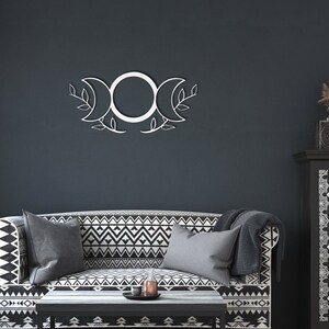 Wiccan Pagan Triple Moon Goddess, Earthy Hecate Metal Art Sign ...