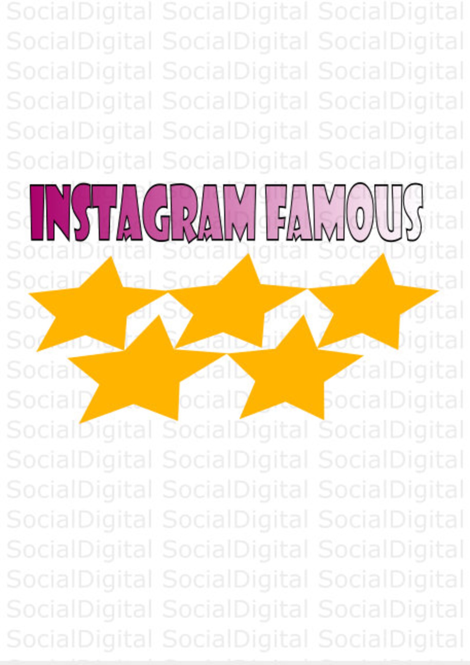 Instagram Famous - Digital Svg, Dxf, Eps, Png File - T-shirt ...