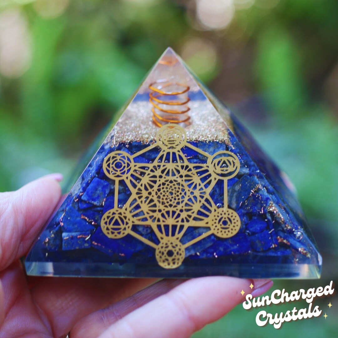 Lapis Lazuli Orgone Pyramid Metatron Cube 3 Inch 75mm EMF & 5G ...