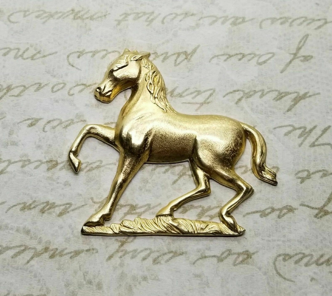 Brass Horse Stamping X 1 - 3362RAT - Etsy