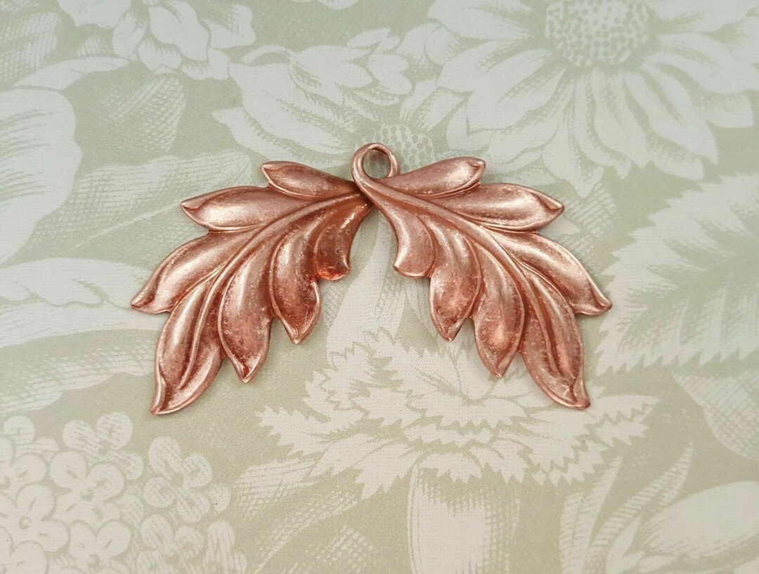 Large Brass Bent Leaf X 1 - 1144BRAT - Etsy