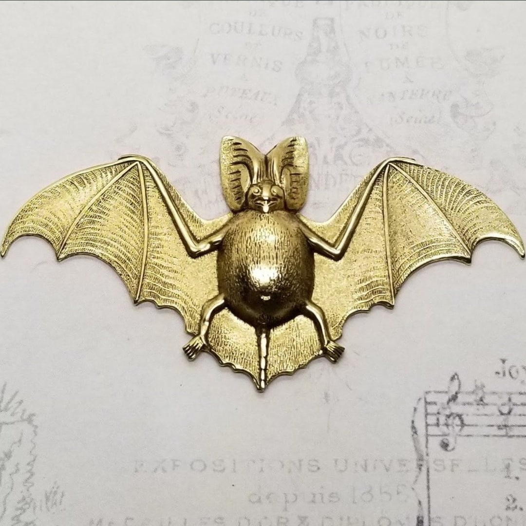 Large Brass Bat Stamping X 1 - 6850RAT - Etsy