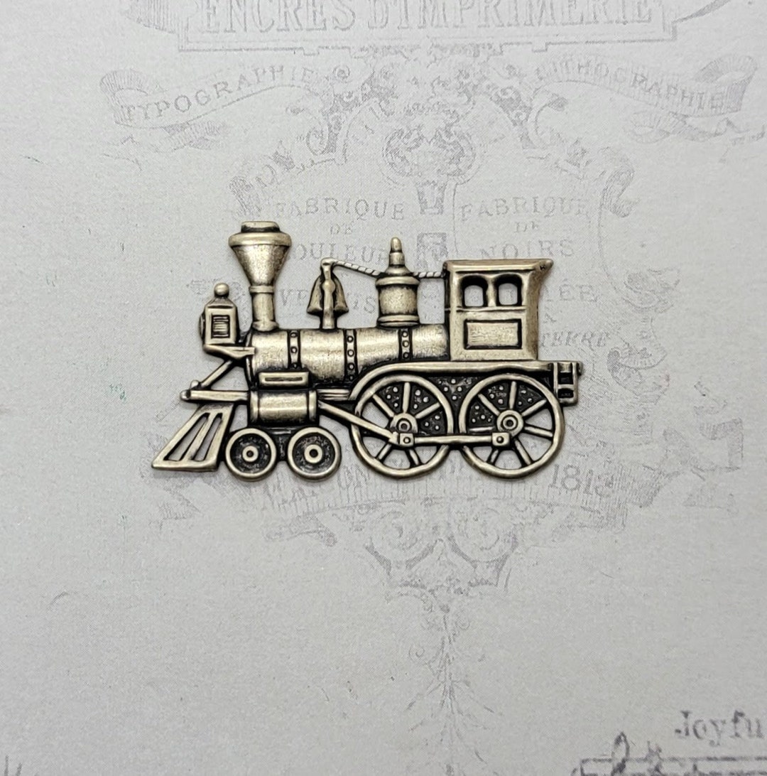 Large Train Steam Engine Stamping (1) - 9079SG - Etsy