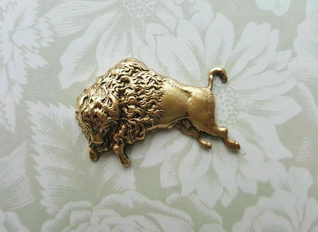 Brass Buffalo Bison Stamping X 1 - 1896FFA - Etsy