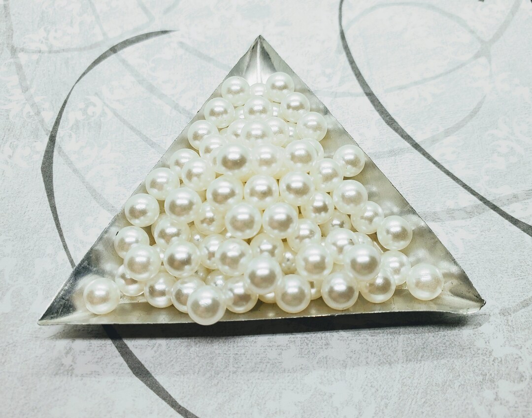 7mm White Pearl Beads Without Holes (100) - P127 - Etsy