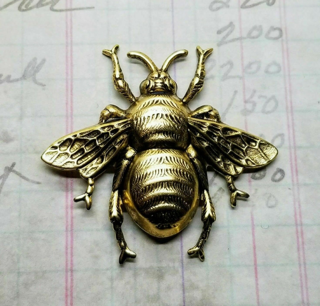 Large Brass Bee Stamping - 8986FFA - Etsy