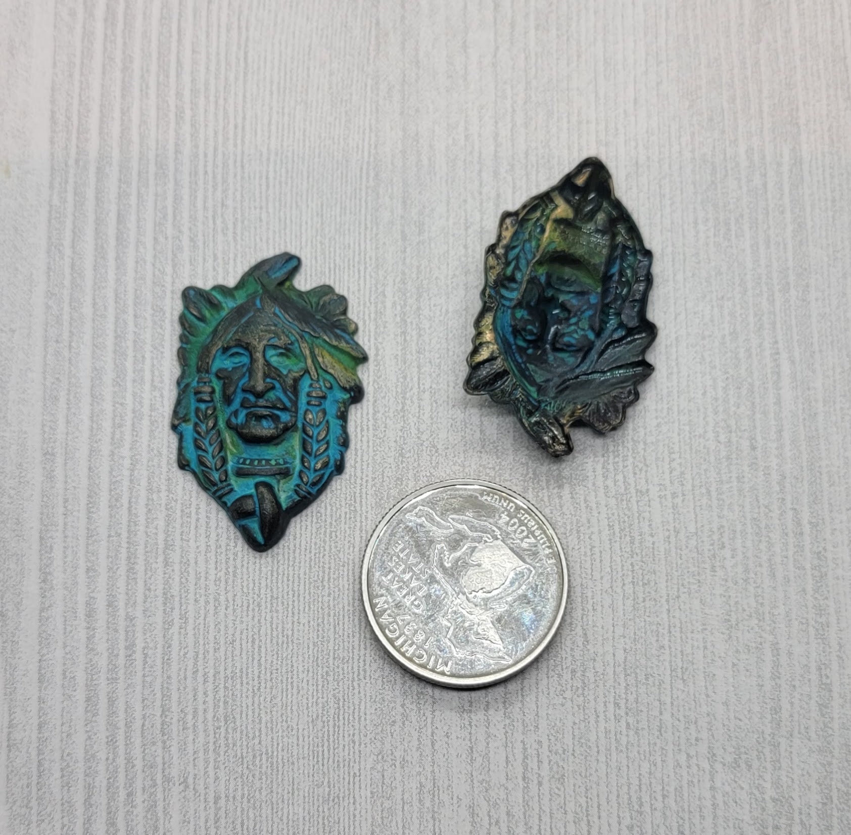Native American Indian Chief Stampings X 2 1974FFA - Etsy